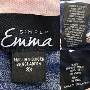 Simply Emma | Tops | Euc Simply Emma 3x Striped Half Button Tunic Top ...